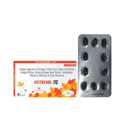 Nutrinol 7g Softgel Capsules Omega 3 Fatty Acids Multivitamins 10