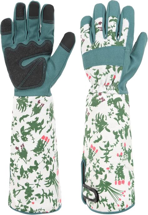 Jp Bastet ガーデングローブ 園芸用手袋 ロング ガーデニンググローブ 女性 トゲ防止 花柄 バラ用手袋