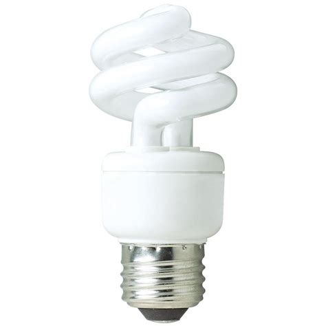 TCP W Equivalent Soft White Spring Non Dimmable CFL Light Bulb The Home Depot