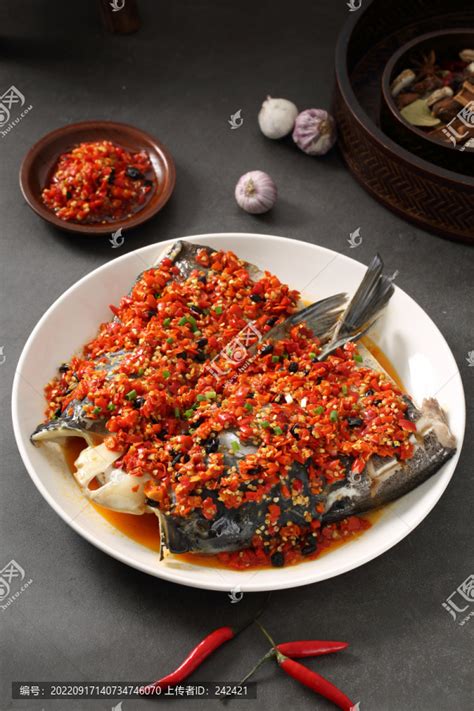 888秒剁椒鱼头 中国菜系 食品餐饮 摄影素材 汇图网www huitu