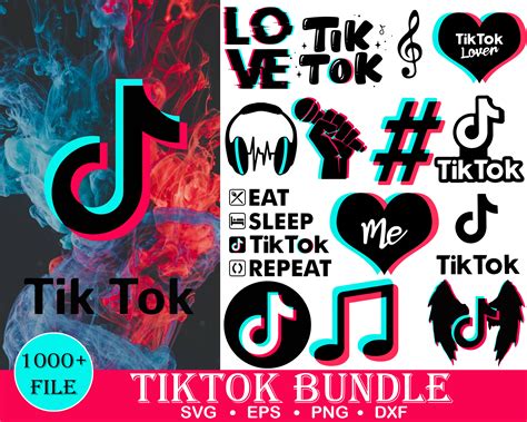 1000 Tiktok Svg Tiktok Queen Svg Tiktok Svg Bundle Peace Inspire