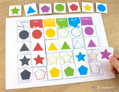 Shape Color Sorting Printable Activity Babe Busy Book Etsy