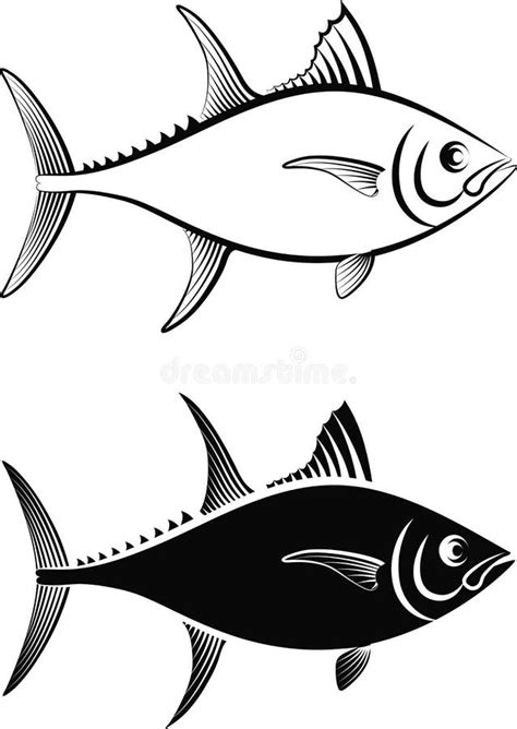 黑鳍金枪鱼 向量例证 插画 包括有 水生 比目鱼 敌意 查出 海洋 单色 鲔鱼 鲭鱼 例证 206357273