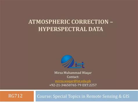 Ppt Atmospheric Correction Hyperspectral Data Powerpoint