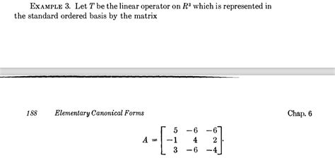 Solved ExAMPLE Let T Be The Linear Operator On R Which Chegg