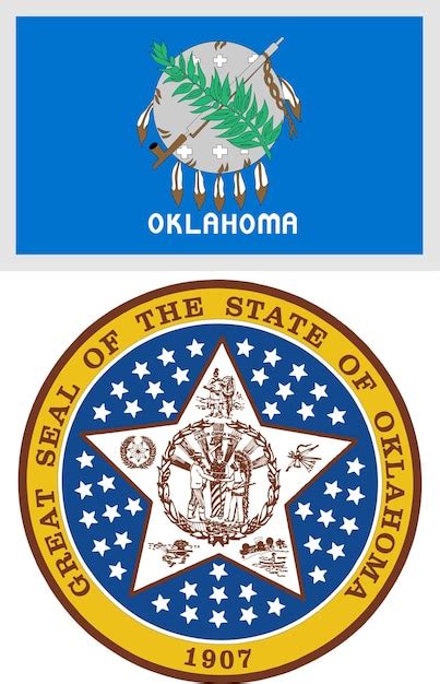 Diseño de la bandera y el escudo del estado de oklahoma ee uu