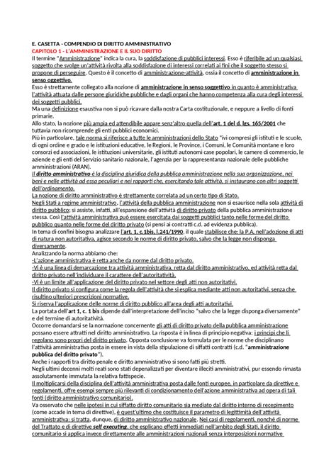 Riassunto Compendio Di Diritto Amministrativo Cassetta Docsity