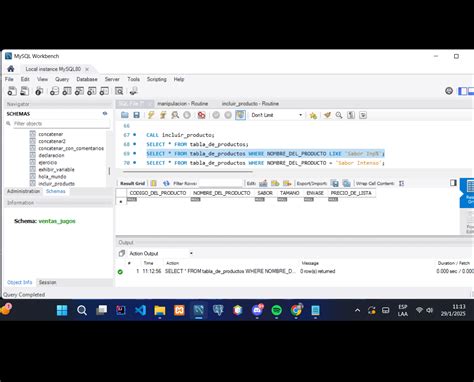 [sugerencia] sobre comandos sql procedures sql ejecutando código en mysql alura latam
