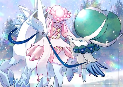 Calyrex Diancie And Glastrier Pokemon Drawn By Sakanashiworks Danbooru