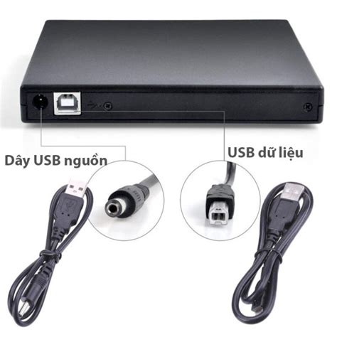 Ổ đĩa quang đọc ghi đĩa CD DVD RW cắm ngoài USB cho Laptop PC
