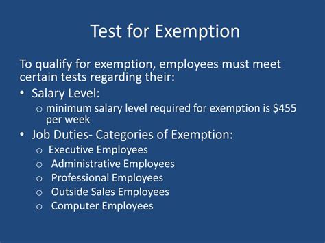 Ppt Flsa Exemptions How To Identify Exempt Employees Powerpoint Presentation Id