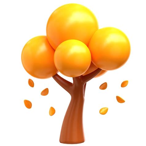 Premium Photo Illustration Rendering Blender 3d Autumn Tree