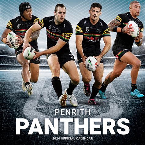 Nrl Penrith Panthers 2024 Square Wall Calendar By Paper Pocket
