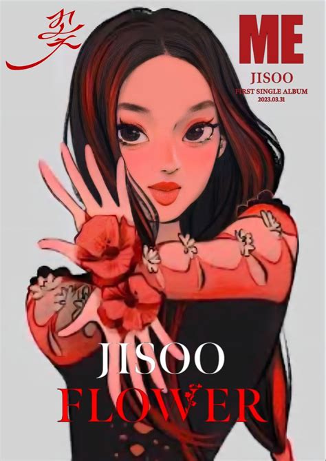 Me Kim Jisoo Solo Animation Poster Ver Jisoo Me Flower Poster