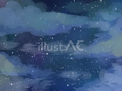 夜空と雲イラスト No 23199447｜無料イラスト・フリー素材なら「イラストac」
