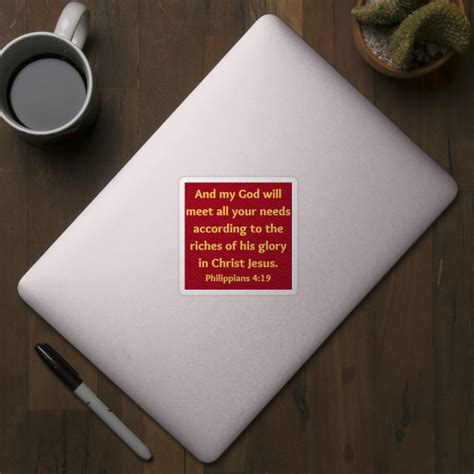 Bible Verse Philippians 419 Philippians 419 Sticker Teepublic