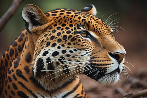 Close Up Portrait Of A Leopard Panthera Onca Generative Ai 27044591