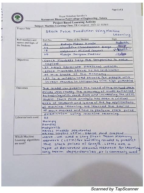 Ml Project Pdf