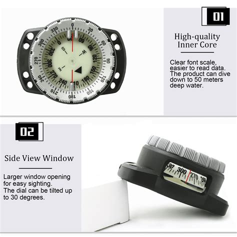 Diving Compass Underwater Compass Diving Compass Elastic Cord