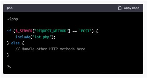 Set Up An Api Endpoint Using Php And Mysql To Receive Iot Data Customer