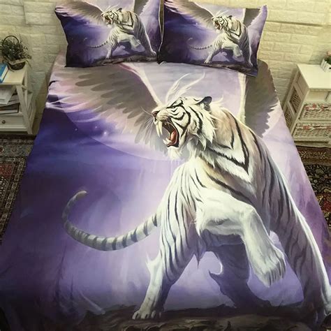 Buy 3d White Tiger Cool Bedding Sets Comforter Bed