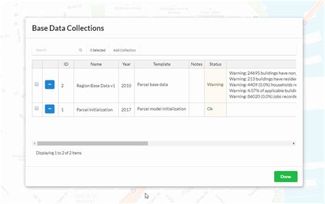 Base Data Collections — Urbansim Cloud Platform 3131 Documentation