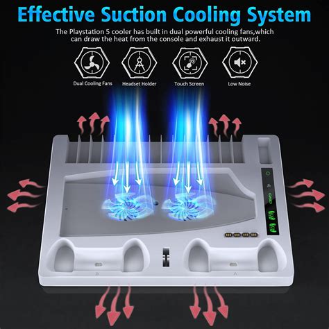 Oivo Ps Vertical Stand With Controller Charging Station Suction Cooling Fan Dual Controller