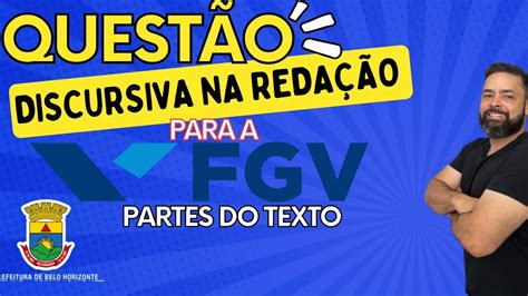 Questão discursiva da FGV exemplo e resolução YouTube