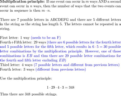 Use The Multiplication Principle How Many Strings Of Length Quizlet