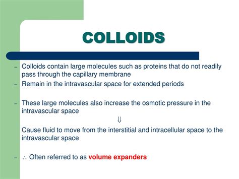 What Are Types Of Colloid Fluids At Christopher Elias Blog