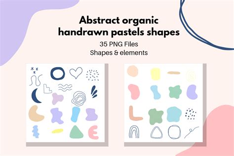 Abstract Pastels Shapes Clip Art Graphic By Mycreativee · Creative Fabrica