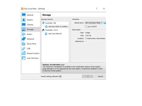 Virtual Box Invalid Settings Detected Rvirtualbox
