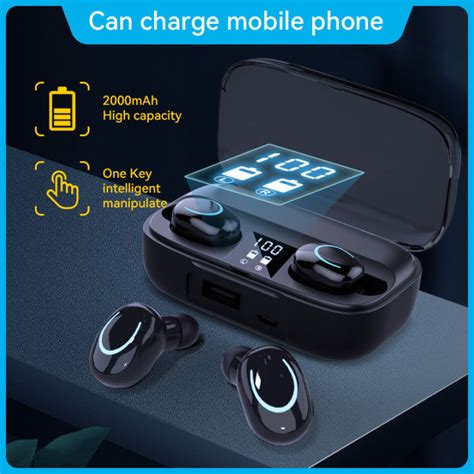 Headset Bluetooth Nirkabel 52 Earpiece Kedap Air Dilengkapi Dengan