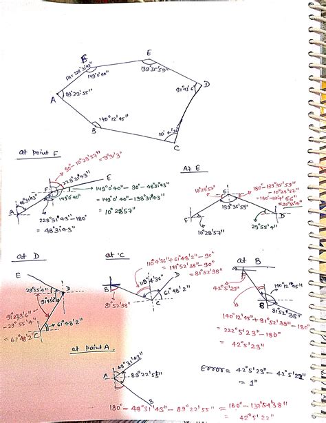Solved Azimuth For Line FA Is Given Determine The Course Hero