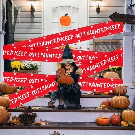 Halloween Isolation Warnings Tape Plastic Material Scene Decoration