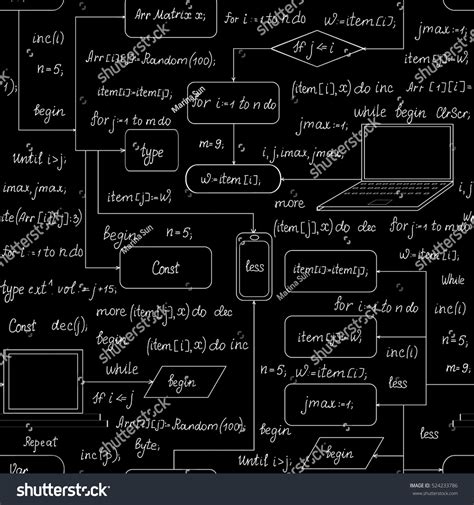 Technical Vector Seamless Pattern Hand Drawn Stock Vector Royalty Free Shutterstock