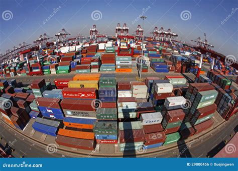 China Qingdao Port Container Terminal Editorial Photo Image Of