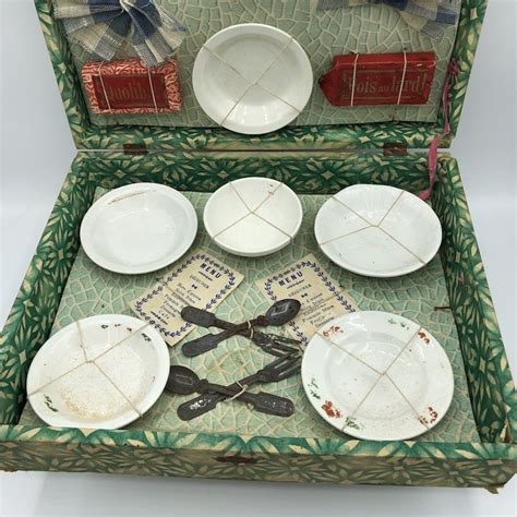 Ancienne Dînette Dans Coffret Dorigine Jouet Ancien Fille