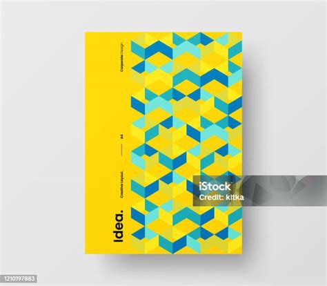 驚人的業務演示載體a4垂直方向首頁類比現代企業報告涵蓋抽象幾何插圖設計佈局公司標識手冊範本向量圖形及更多a4紙圖片 A4紙 傳單 具有