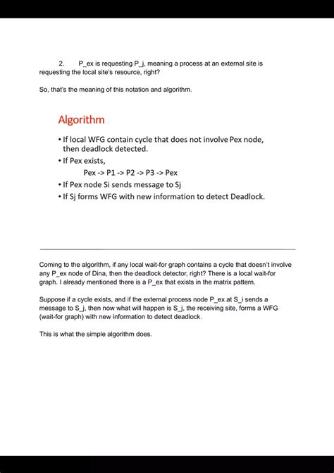 Pathpushing Algorithm In Distributed Deadlock Detection Lecture Note