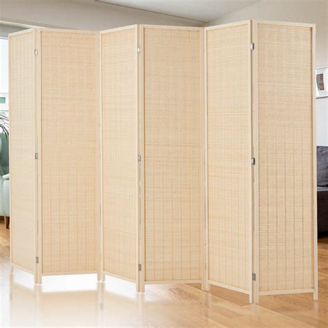 Buy Haddockway 6 Panel Bamboo Room Divider Wall 6ft Tall Folding