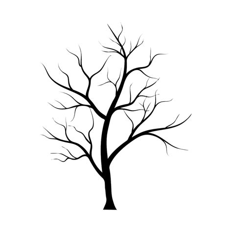 Bare Tree Svg Tree With No Leaves Silhouette Tree Svg Etsy