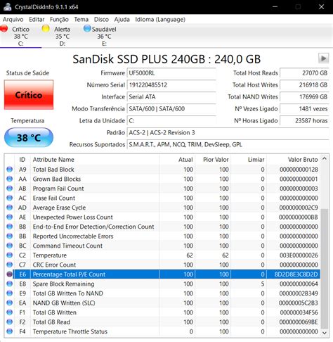 telas azuis e ssd com status crítico com erro no id e6 telas azuis