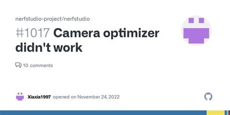 Camera Optimizer Didn T Work Issue Nerfstudio Project Nerfstudio Github