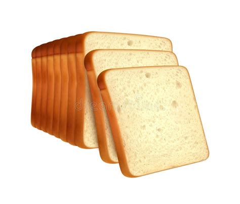 Composición En Rodajas De Pan Tostado Stock De Ilustración