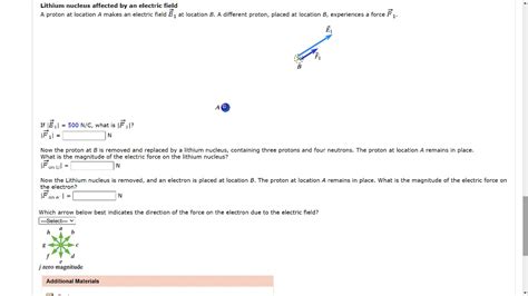 Solved Lithium Nucleus Affected By An Electric Field Proton Location
