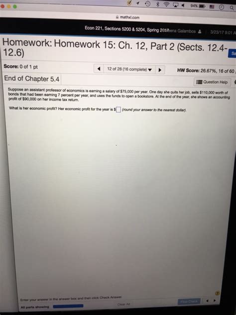 Solved Homework Homework 15 Ch 12 Part 2 Sects 124