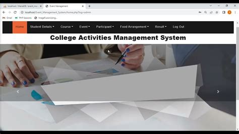College Event Management System Using Php Youtube