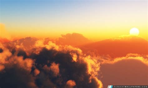 Sun dessus des nuages Fond d écran HD à télécharger Elegant Wallpapers