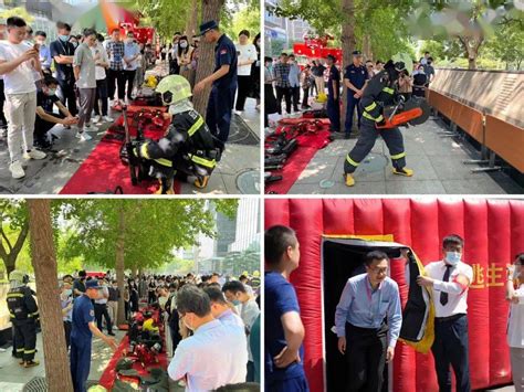 西城消防对重点单位开展灭火救援疏散演练辖区大厦建筑